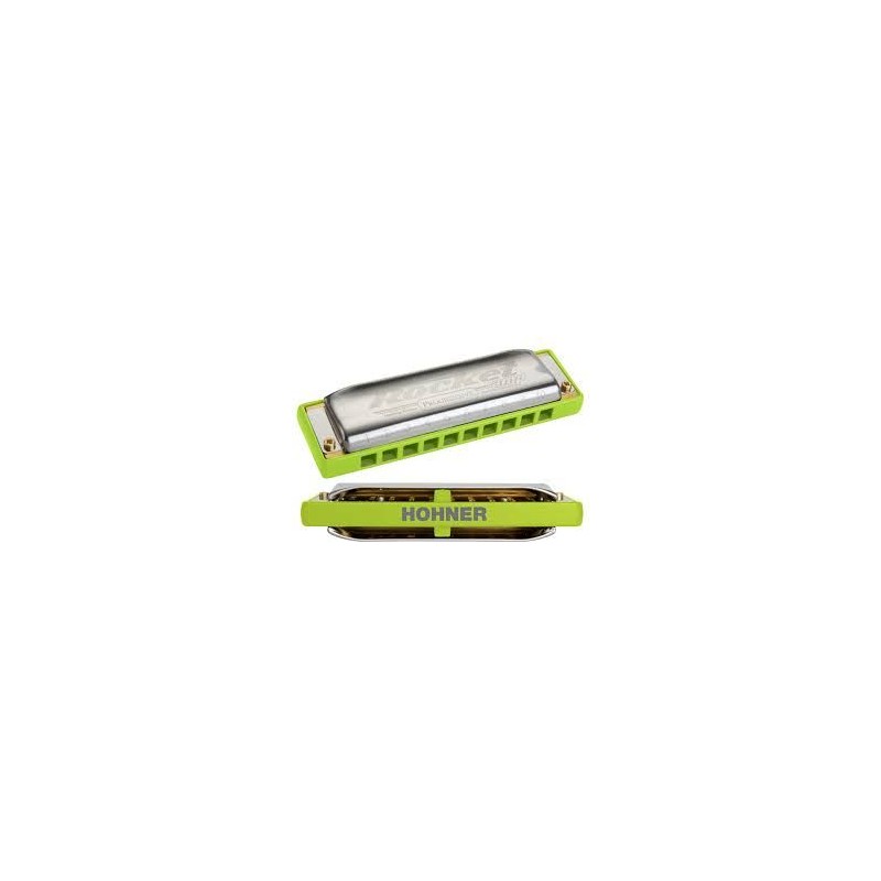 The Hohner rocket amp is the green version of the famous rocket harmonica.