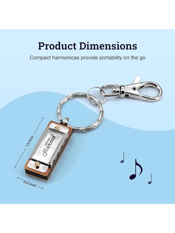 Mini harmonica - Harmo 4 hole harmonica key chain - Harmo diatonic ...