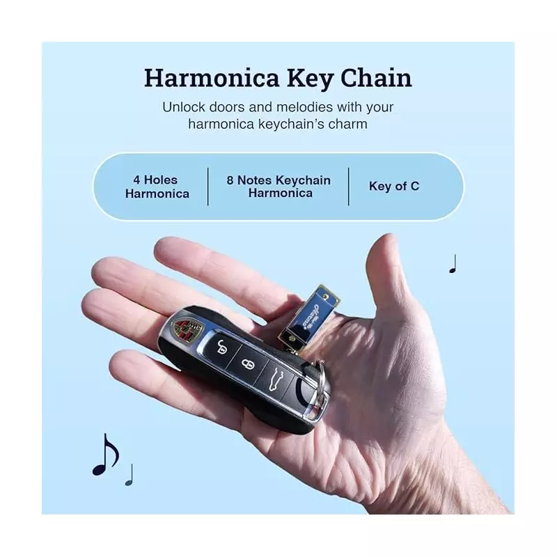 Mini harmonica - Harmo 4 hole harmonica key chain - Harmo diatonic ...