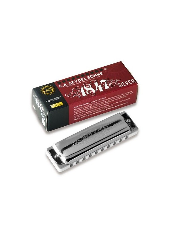 Seydel 1847 Silver set of 12 harmonicas with a softcase